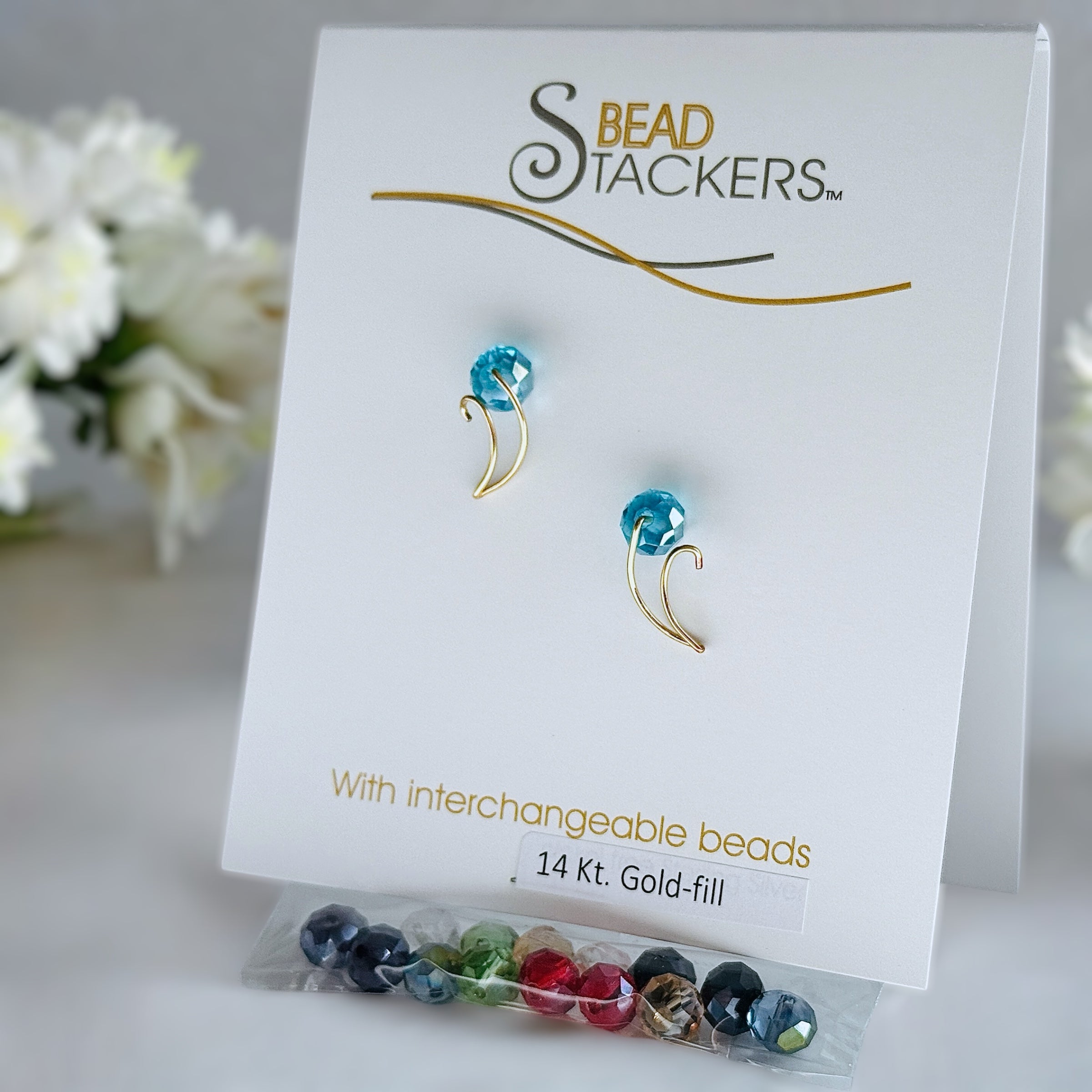 Interchangeable Crystal Earrings series by "Bead Stackers"
