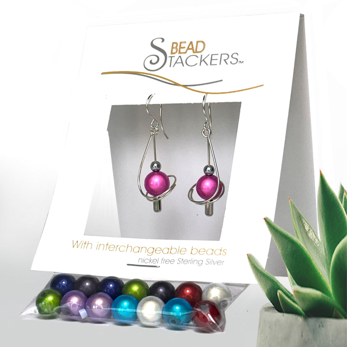 "Bead Stackers" Moon Glow series with Interchangeable beads