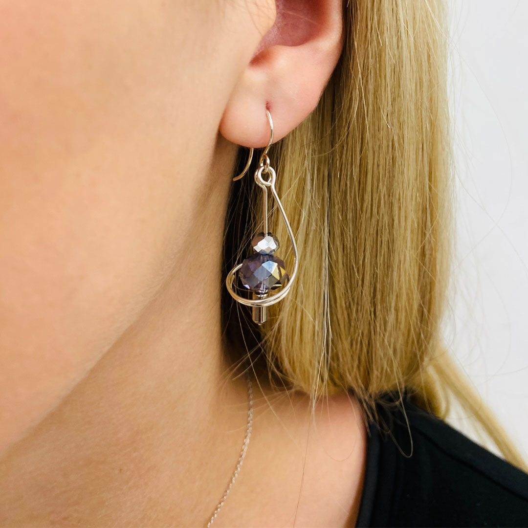 Interchangeable Crystal Earrings series by "Bead Stackers"