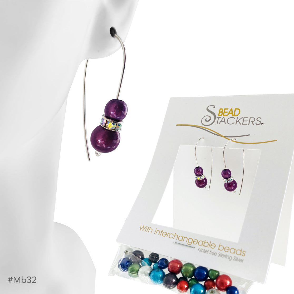 "Bead Stackers" Moon Glow series with Interchangeable beads