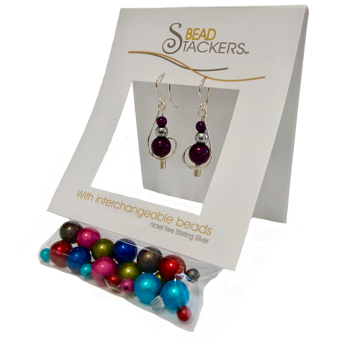 "Bead Stackers" Moon Glow series with Interchangeable beads